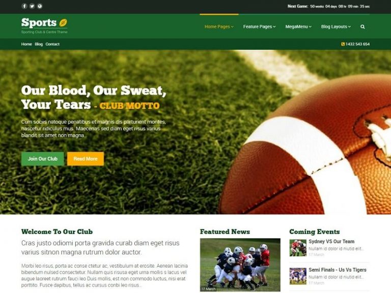 21+ Best Sports Html Website Templates for Download of 2024
